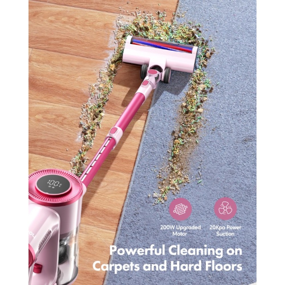 Homeika Stick Vacuum Cleaner Cordless, 200W Powerful Suction 8 in 1 ...